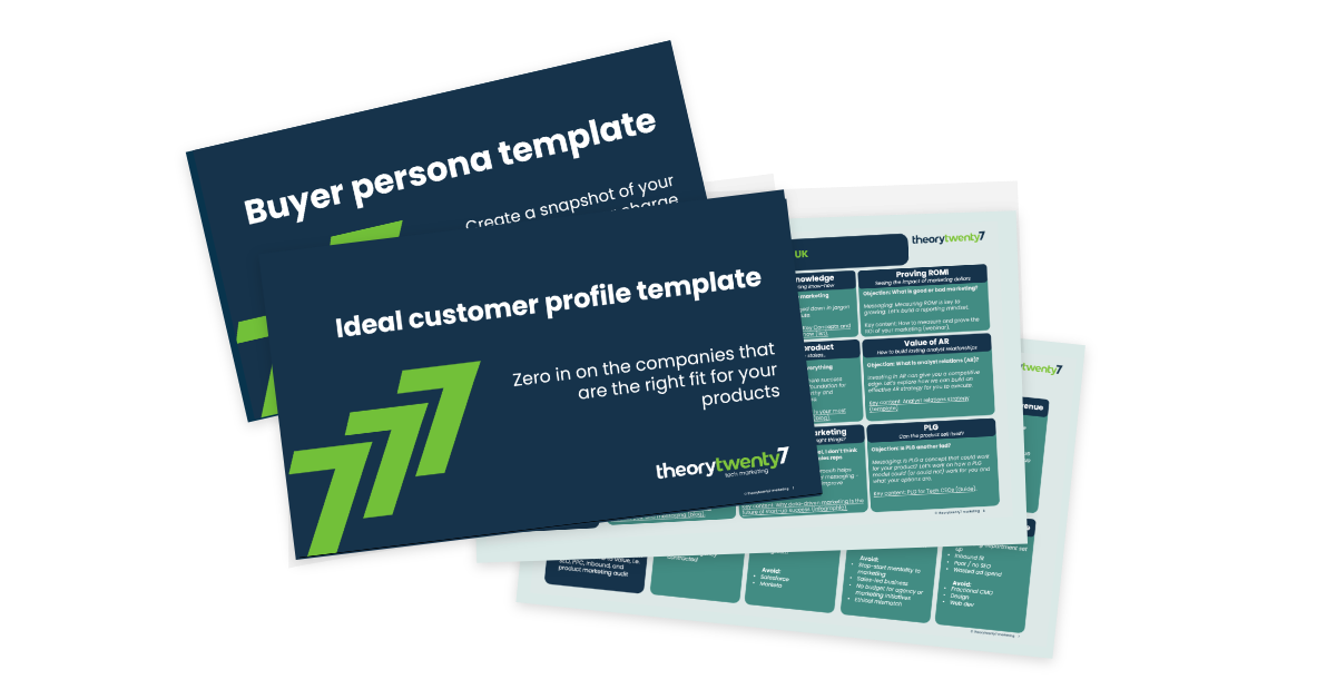 SaaS ICP and Persona Template Pack | theorytwenty7 marketing