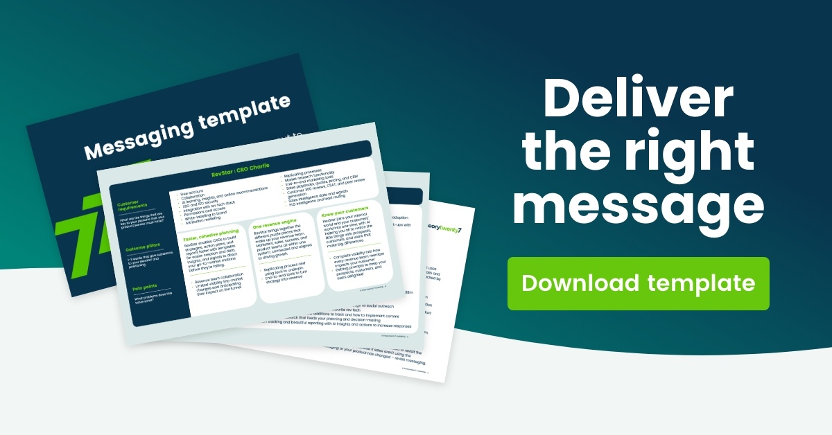 SaaS Product Messaging Template | theorytwenty7 marketing